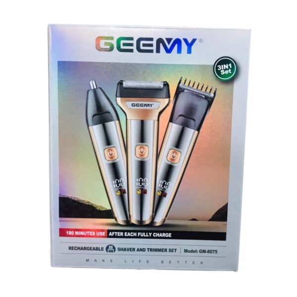 Geemy GM-8075 3in1 Rechargeable Shave and Trimmer – TECH SOURCE (PVT) LTD