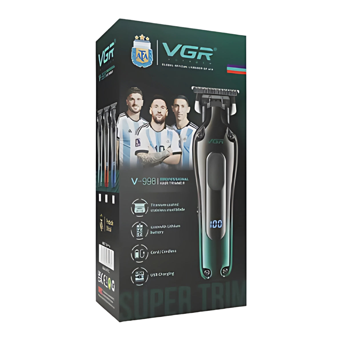 VGR V-998 Professional Wireless Hair Trimmer for Men – Titanium-Coated ...